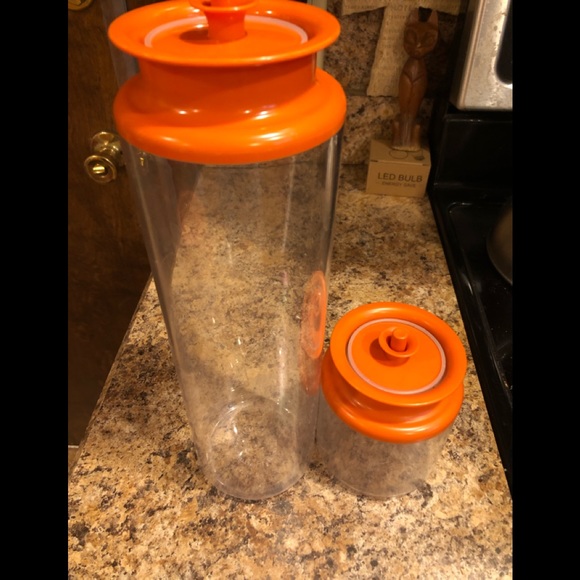 Tupperware | Kitchen | Vintage Tupperware 2 Pc Set Of Acrylic Tall ...
